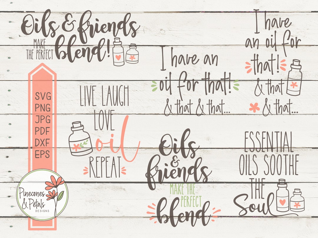 Essential Oil SVG Bundle, Aromatherapy Svgs, Essential Oil Designs for ...