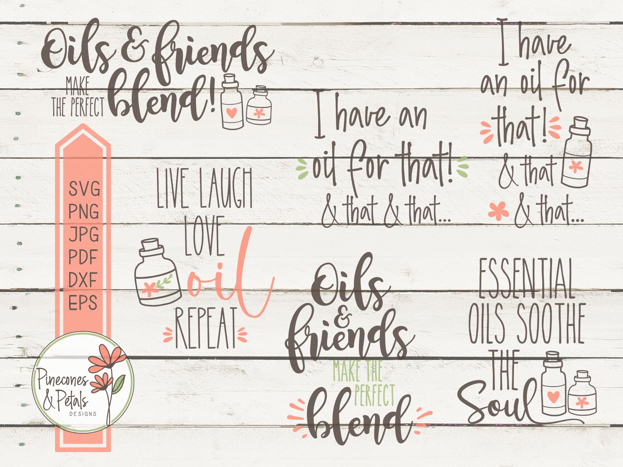 Essential Oil SVG Bundle, Aromatherapy Svgs, Essential Oil Designs for ...