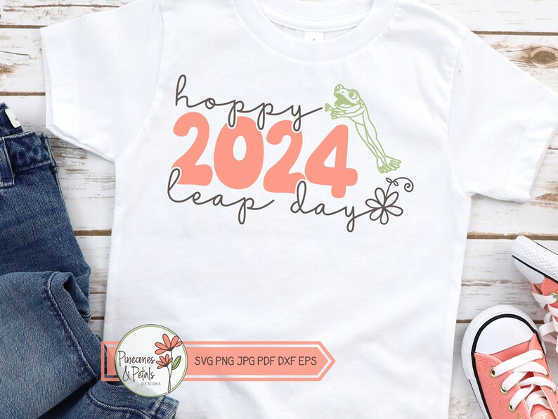 Hoppy Leap Day 2024 SVG, T-shirt Design for Girls Women, Instant ...