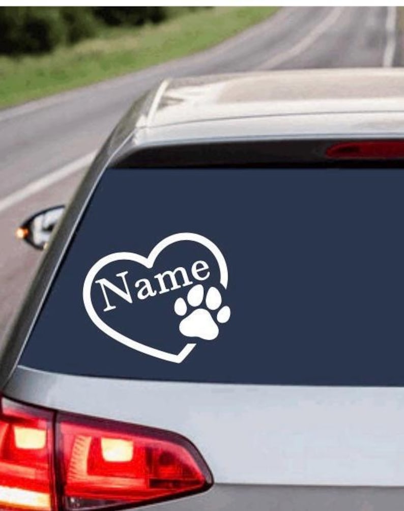 Personalize DOG NAME DECAL, Dog Name, Decal, Vinyl, Pet, Cat, Animal - Etsy