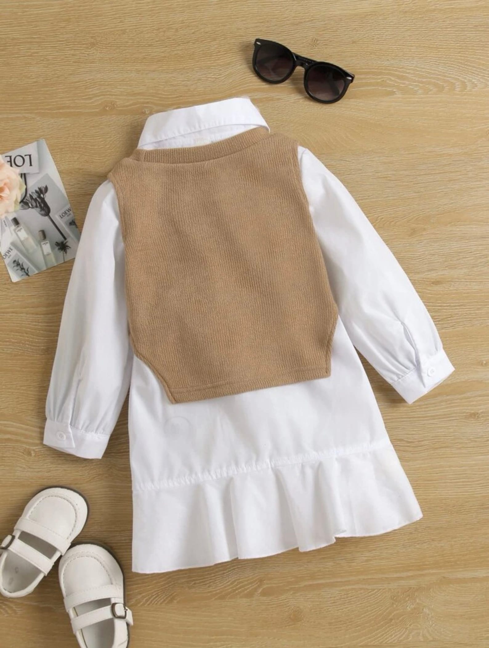 Dress Shirt| Vest Dress | Girl Clothing | Children Clothing |white ...