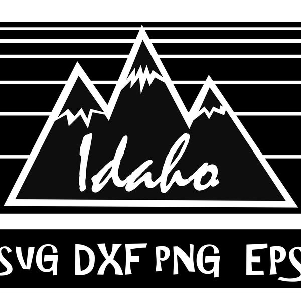 Idaho Mountain Svg - Etsy