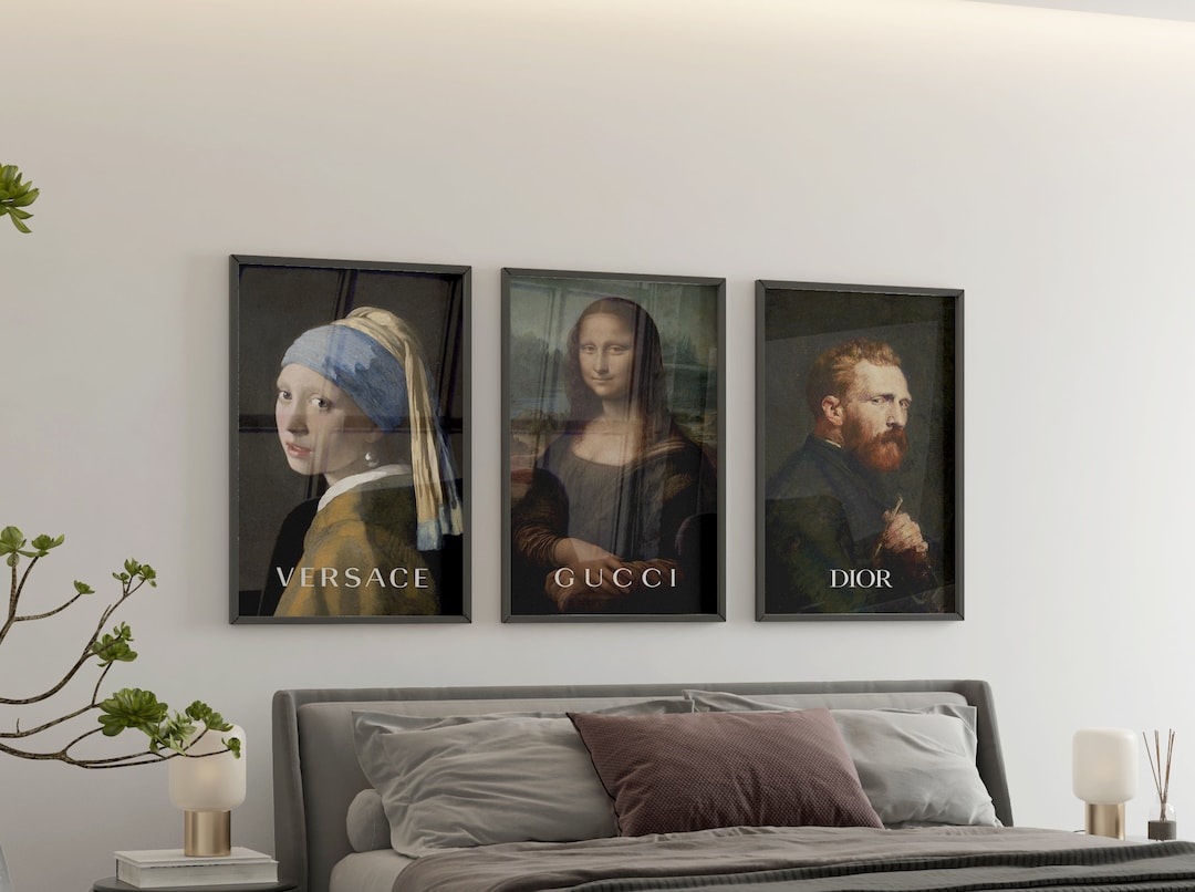 BUY 2, GET 2 FREE Famous Paintings & Luxury Brands Digital Poster Set ...