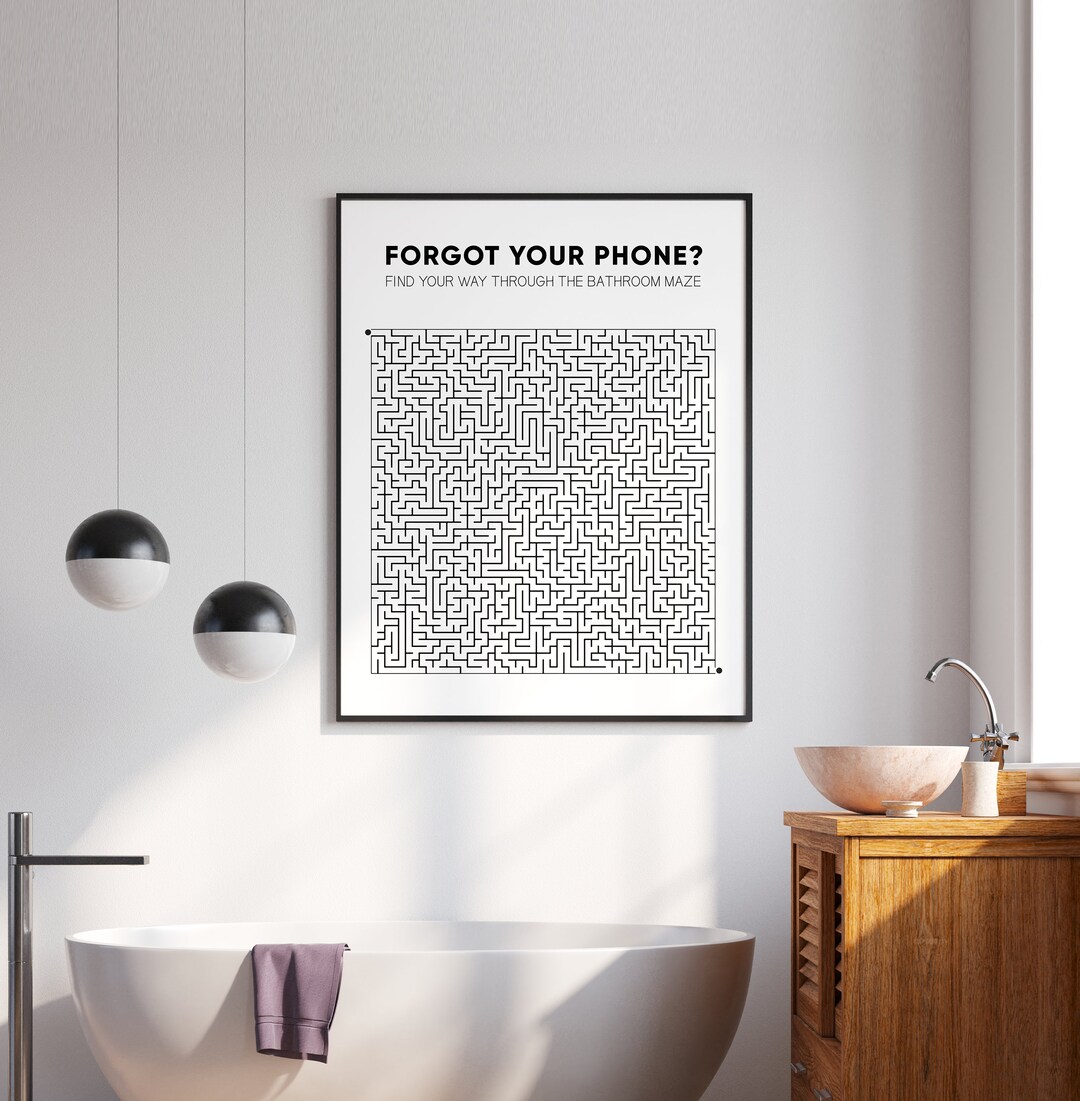 Bathroom Wall Decor Restroom Posters Funny Toilet Posters - Etsy