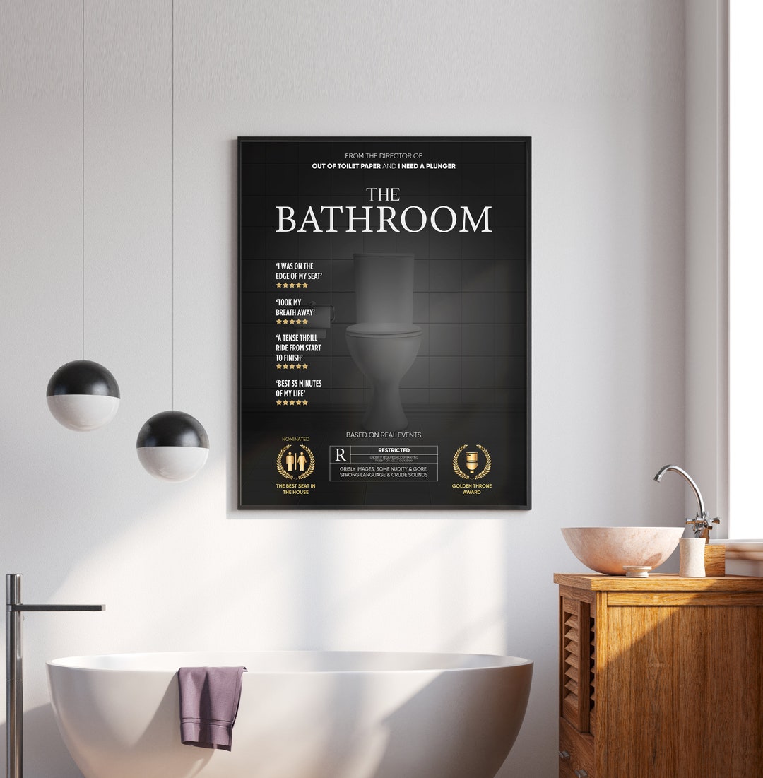Bathroom Wall Decor Restroom Posters Funny Toilet Posters - Etsy