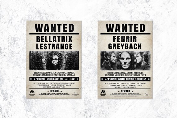 Fenrir Greyback Wanted Poster