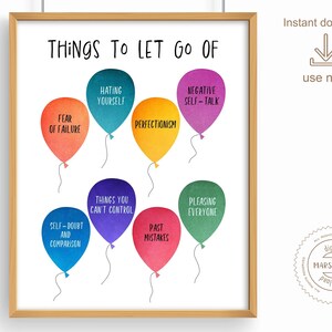 Things to Let Go Of, Mental Health Poster, Things to Release, Self Care ...