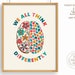 Neurodiversity Poster, We All Think Differently, Brain Art Print ...