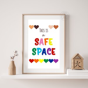 Safe Space Poster Classroom Decor Diversity Inclusion | Etsy