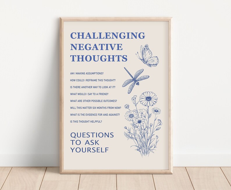 6 Mental Health Prints, Printable Wall Art for Therapy Office Decor ...