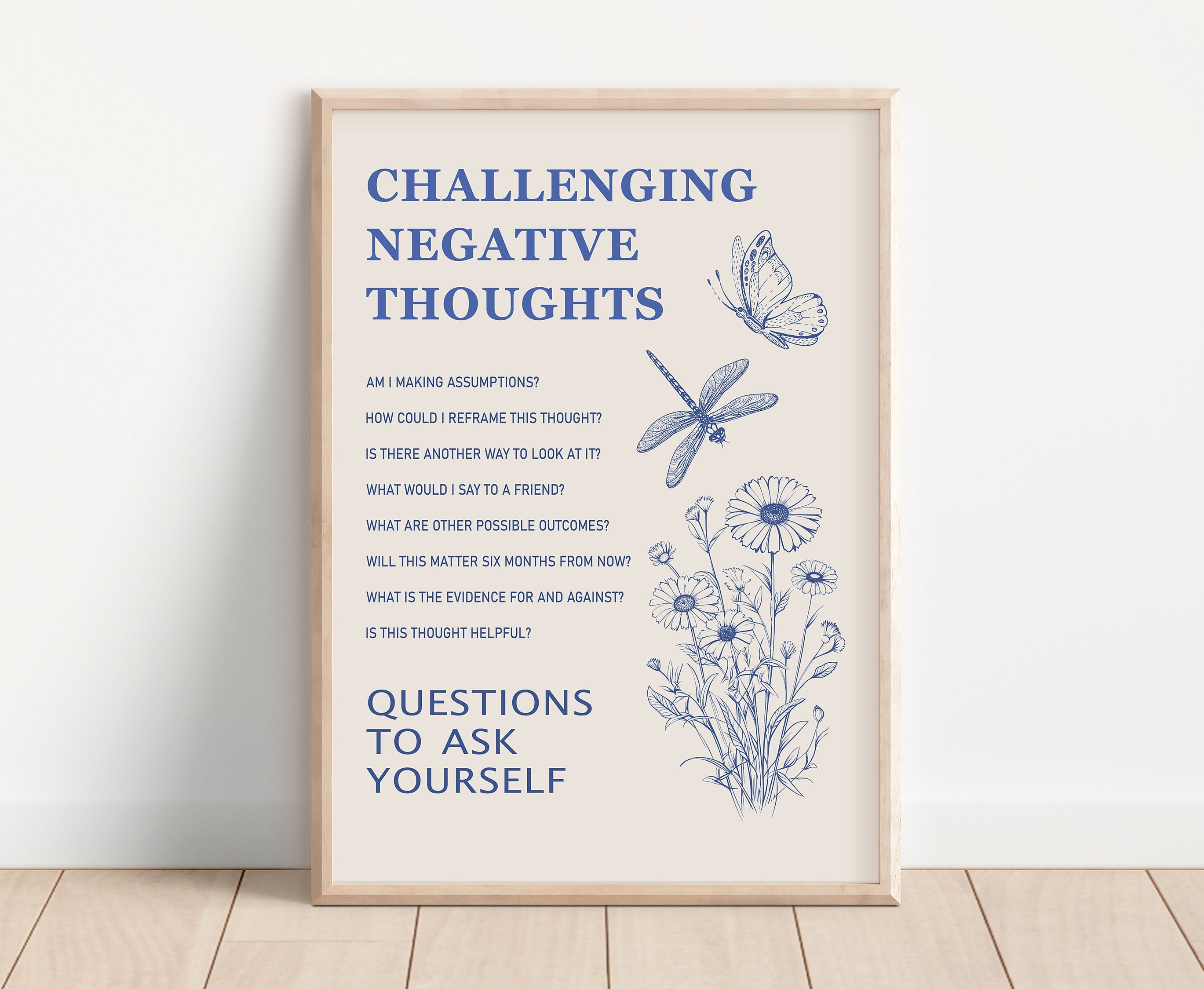 6 Mental Health Prints, Printable Wall Art for Therapy Office Decor ...