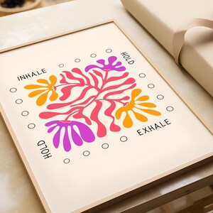 Breathwork Poster, Box Breathing Wall Art for Therapy Office Decor ...