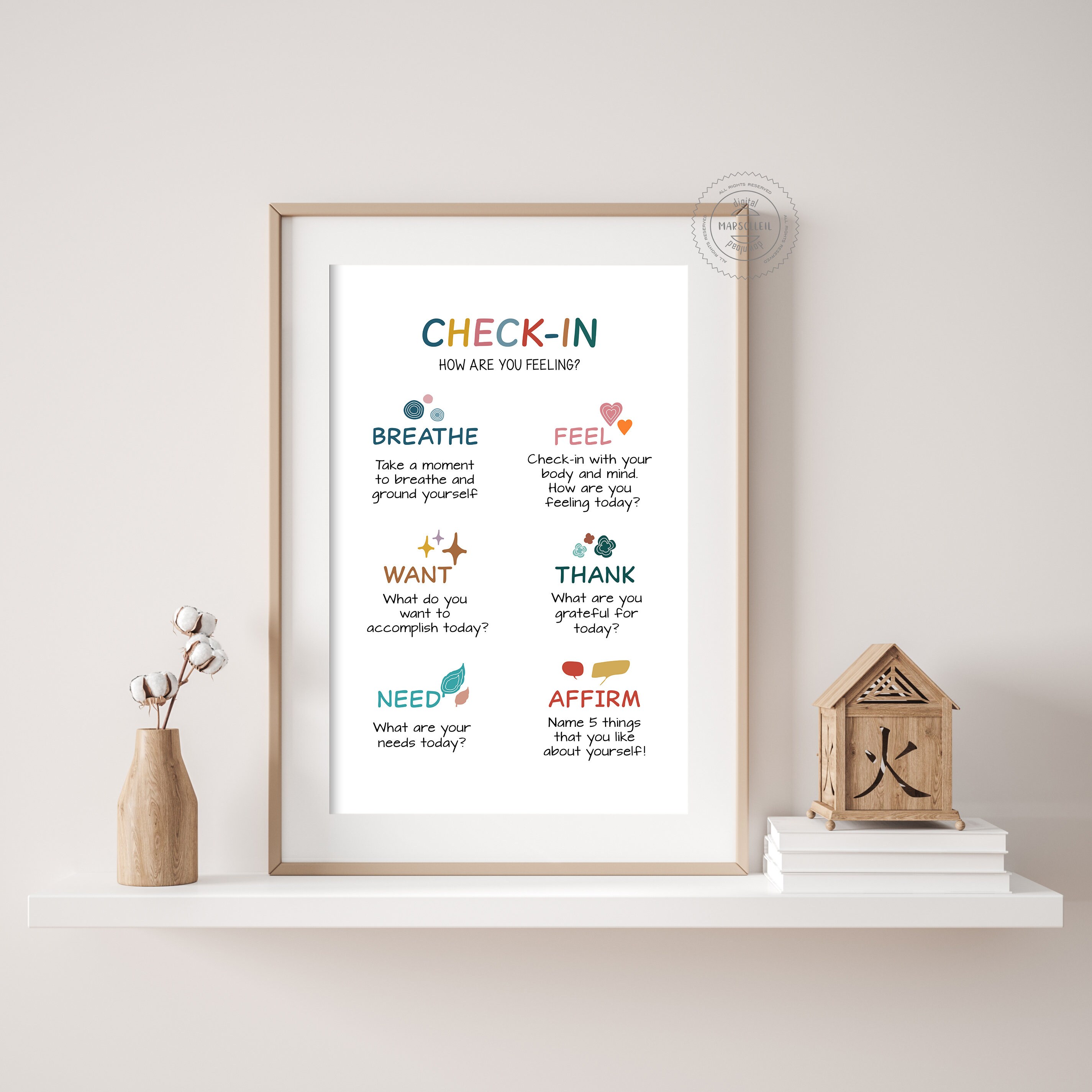 Daily Check-in Poster Daily Checklist Therapy Office Decor - Etsy Australia