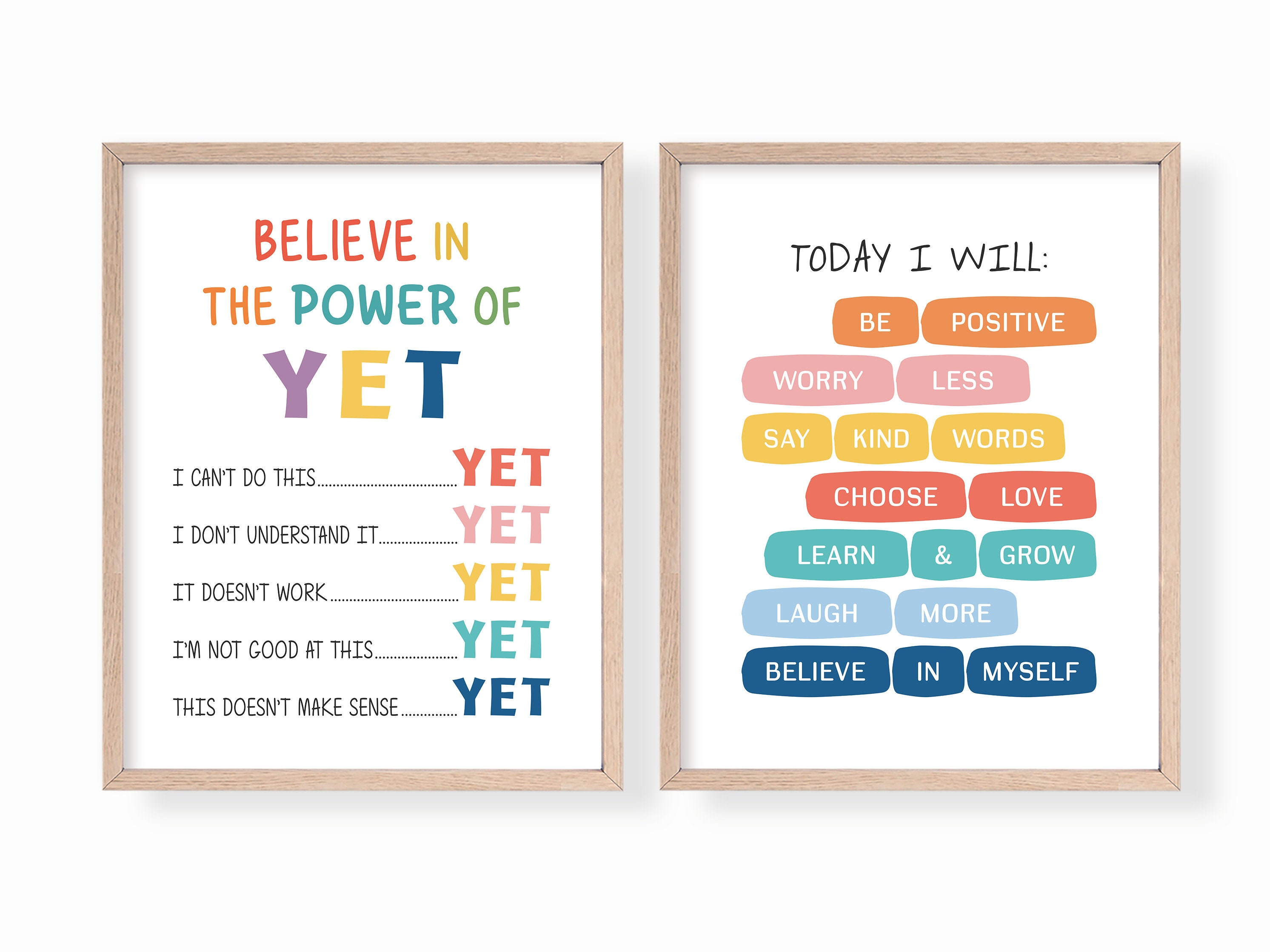 Set of 12 Posters, Mental Health Prints Bundle, Growth Mindset, Coping ...