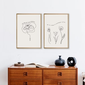 Mental Health Prints, Set of 12 Psychology Posters for Therapy Office ...