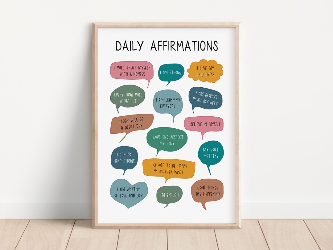Daily Affirmations, Mental Health Poster, School Psychologist, School ...