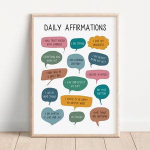 Daily Affirmations, Mental Health Poster, School Psychologist, School ...