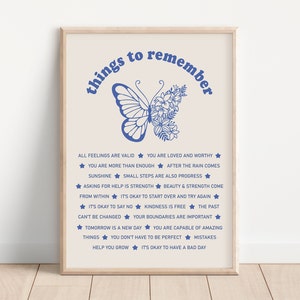 6 Mental Health Prints, Printable Wall Art for Therapy Office Decor ...