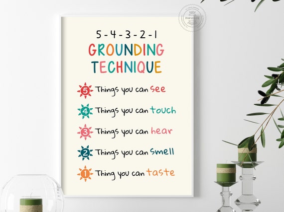 Anxiety Grounding Technique Grounding Poster School - Etsy
