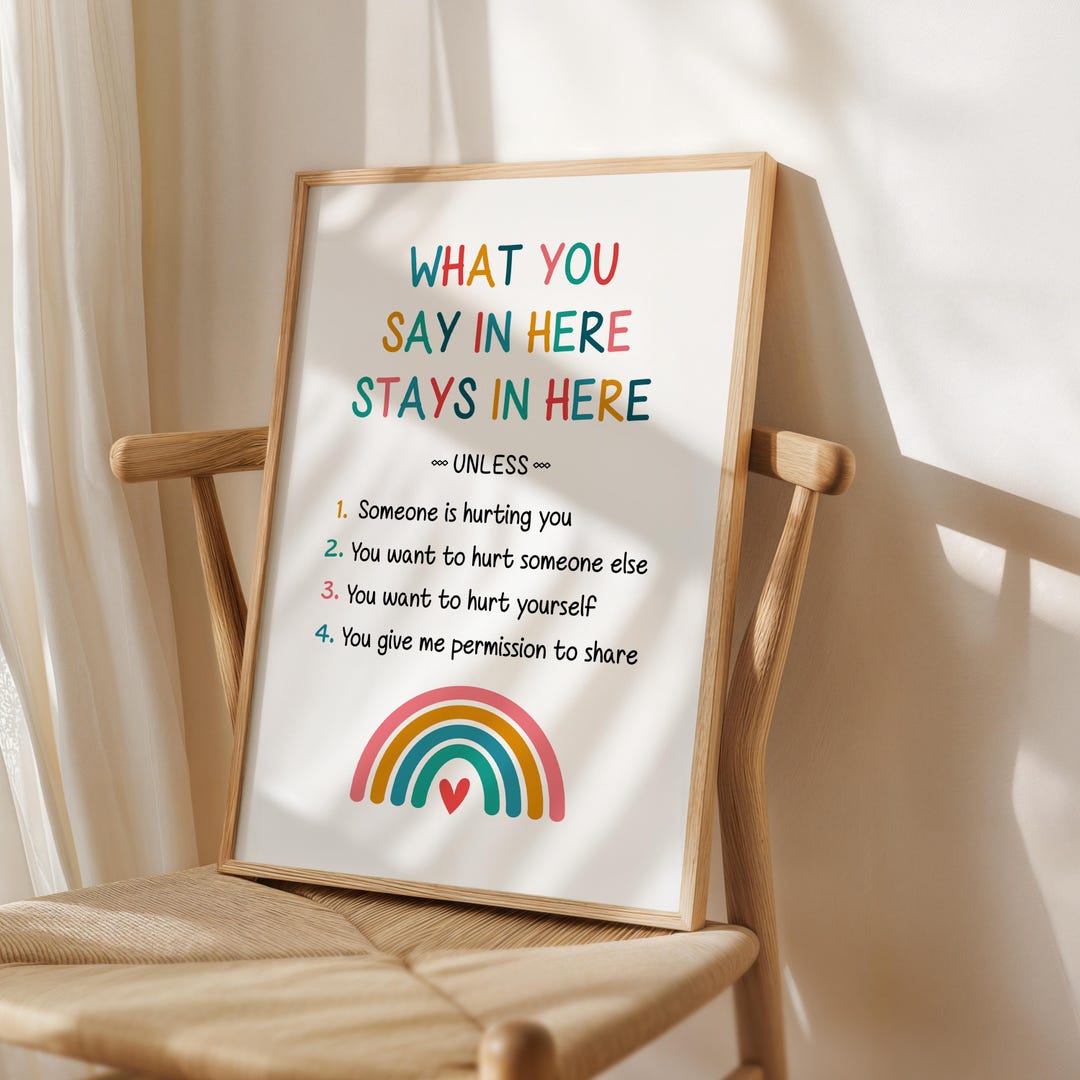 What You Say in Here Stays in Here, Confidentiality Sign, Social Worker ...