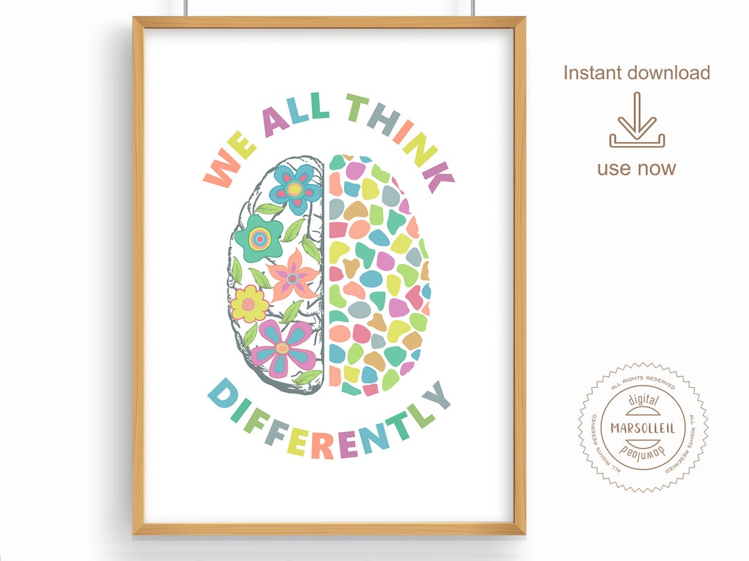 Neurodiversity Poster Mental Health Autism Awareness Safe - Etsy