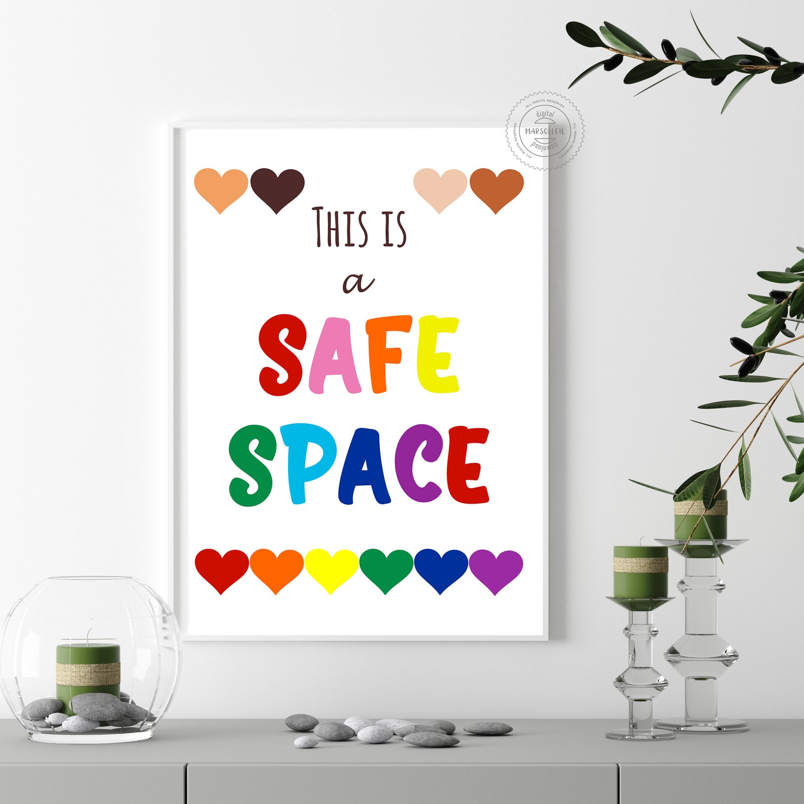 Safe Space Poster Classroom Decor Diversity Inclusion | Etsy