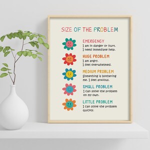 Size of Problem Poster, Calm Corner, School Counselor, Kids Therapy ...