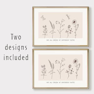 We All Grow at Different Rates, Mental Health Poster Printable, Therapy ...