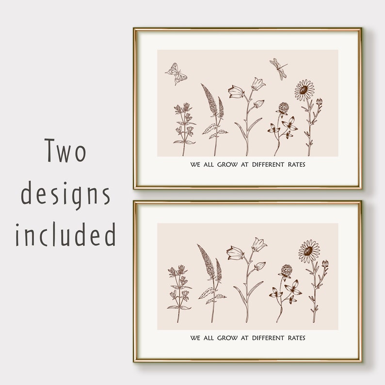 We All Grow at Different Rates, Mental Health Poster Printable, Therapy ...