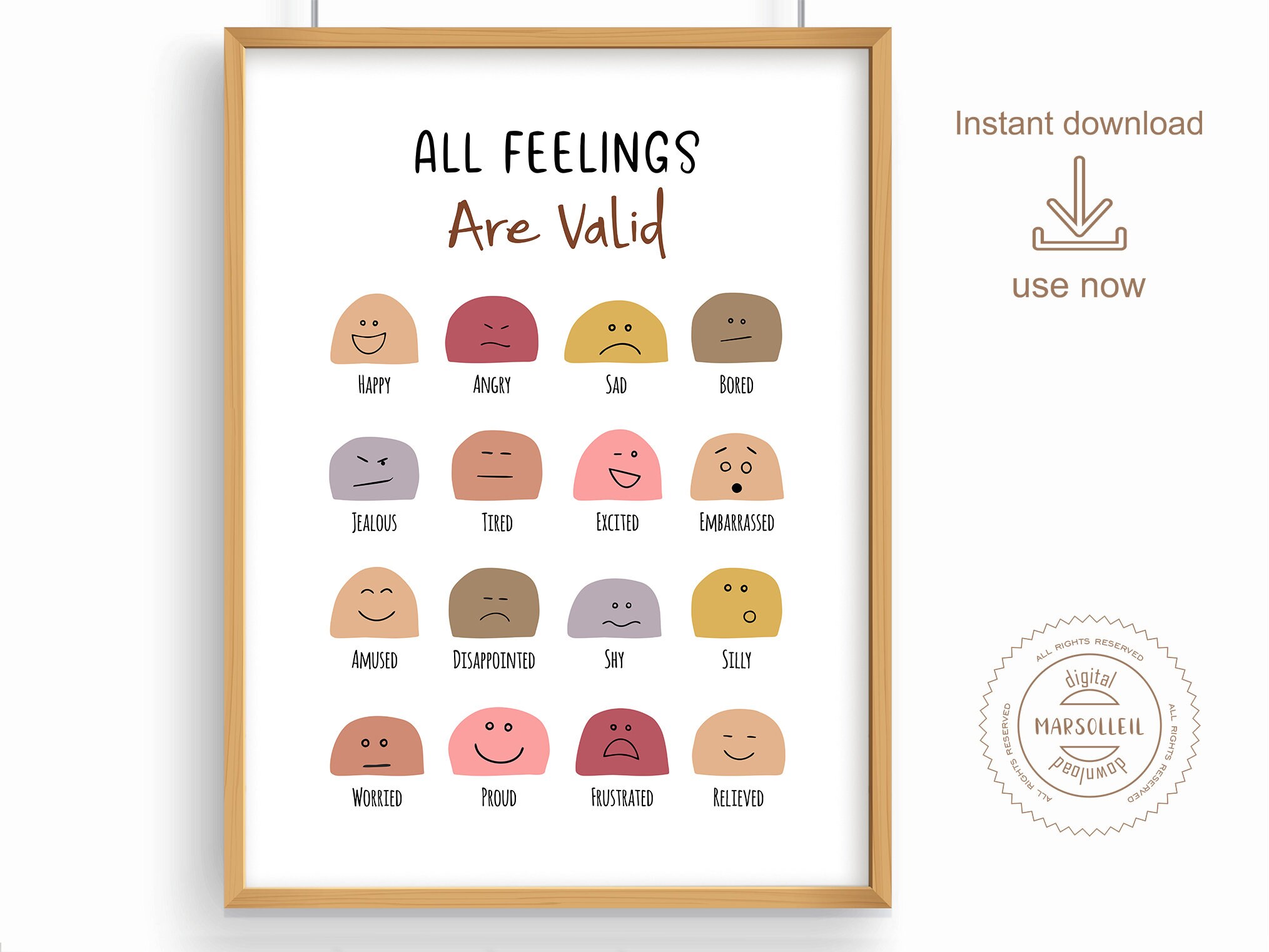 All Feelings Are Valid Therapy Office Decor Psychology Art - Etsy