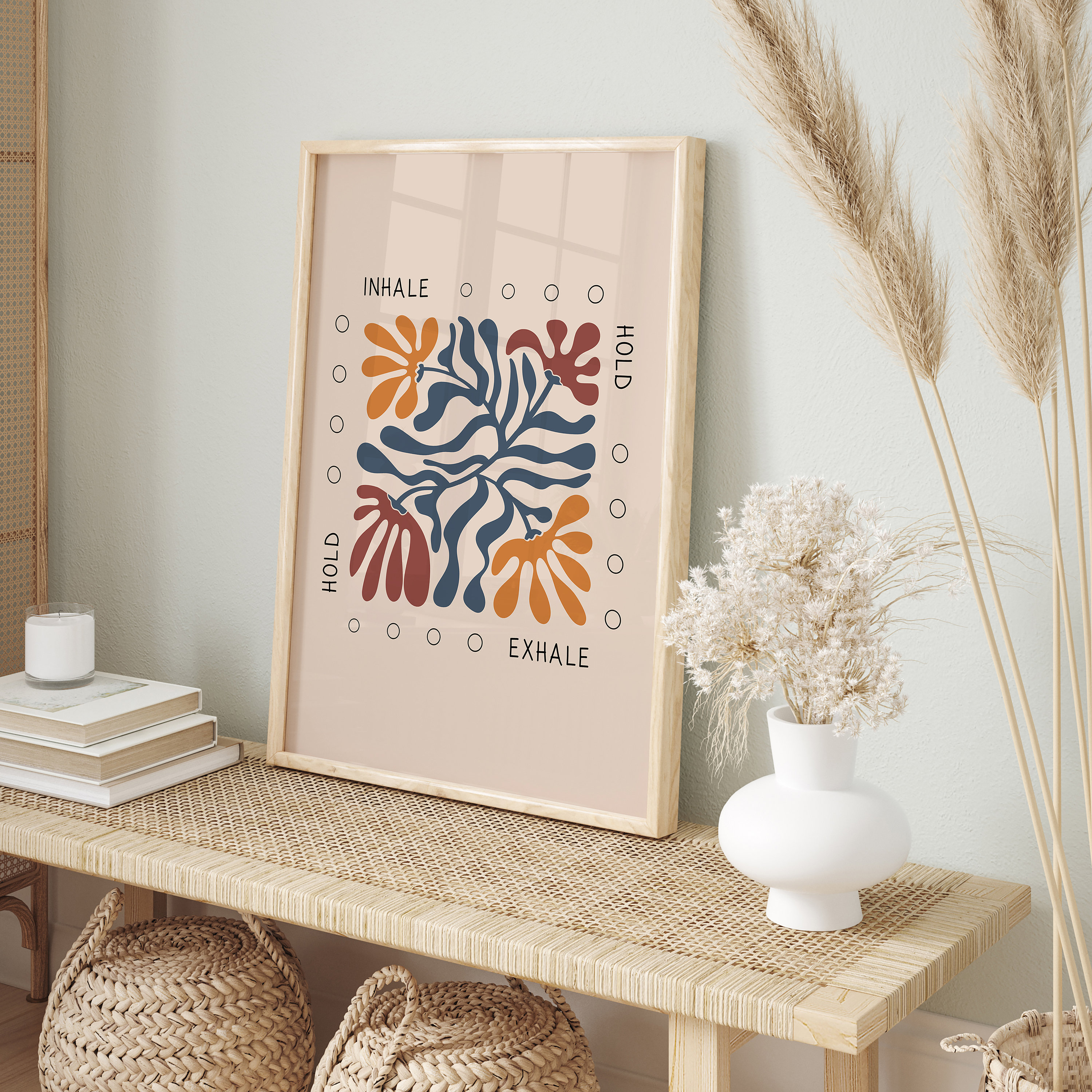 Breathing Poster, Box Breathing Wall Art Print for Therapy Office Decor ...