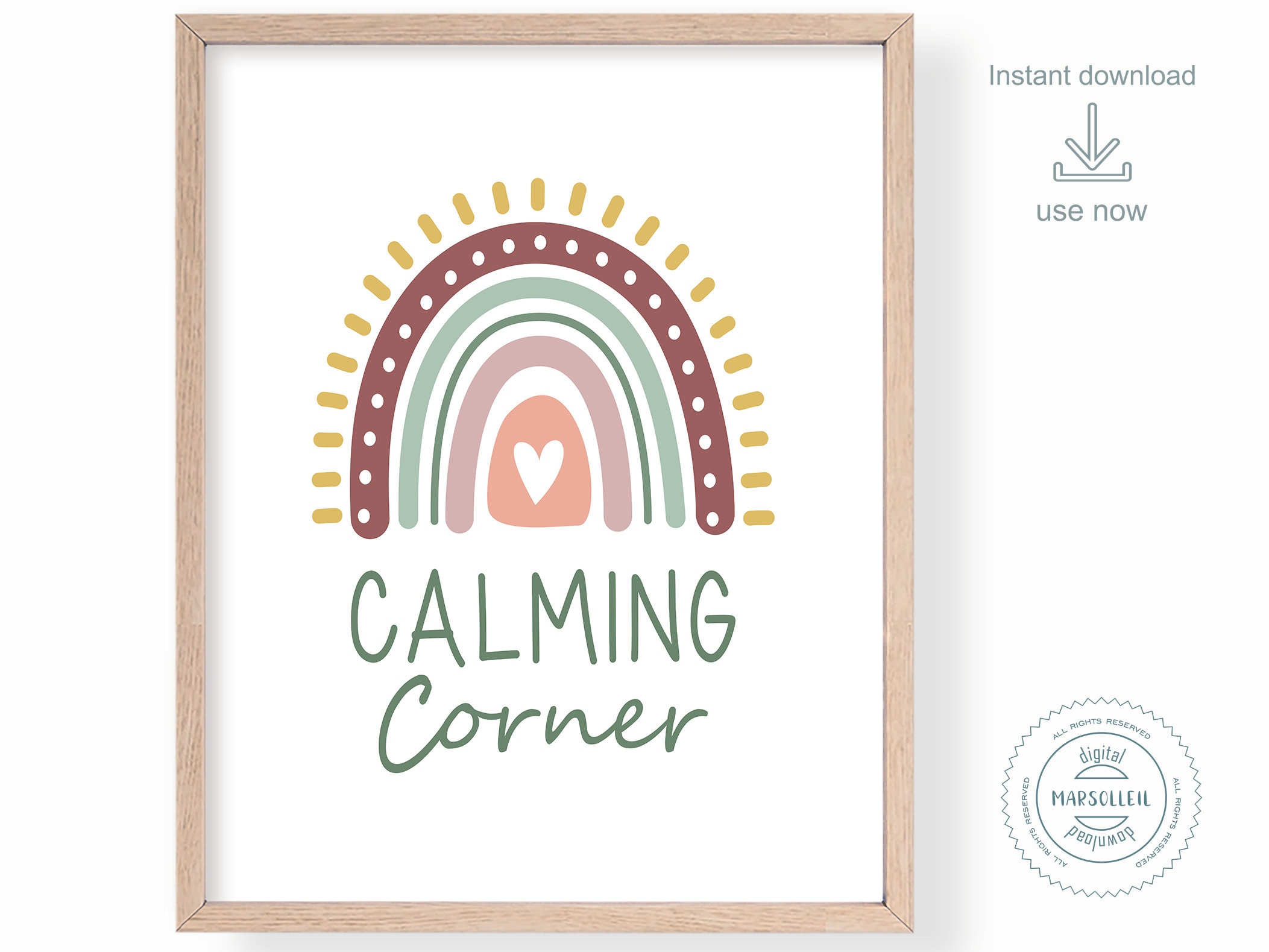 Calming Corner Set of 4 Posters, Calm Down Corner, Classroom Prints ...