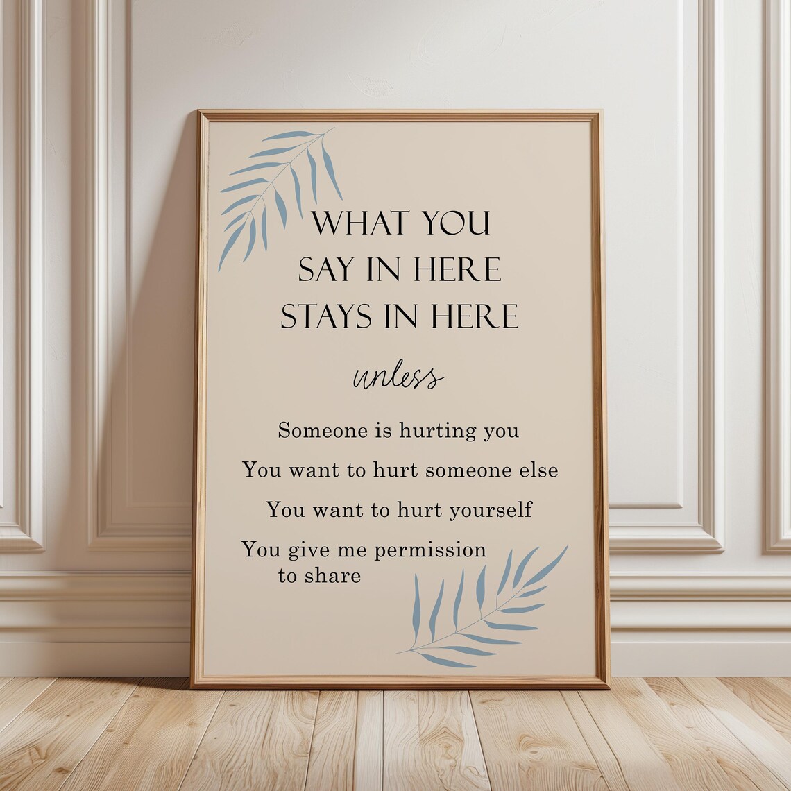 What You Say in Here Stays in Here, Psychology Art Print ...