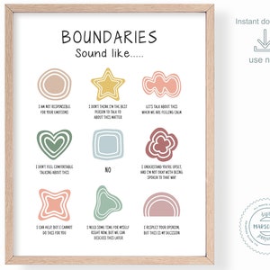 Boundaries Poster, Boundaries Sound Like Print, Setting Personal ...
