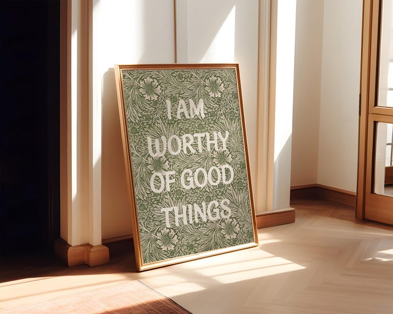 I Am Worthy of Good Things, Mental Health Poster, Things to Remember ...