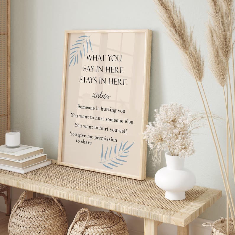 What You Say in Here Stays in Here, Psychology Art Print ...