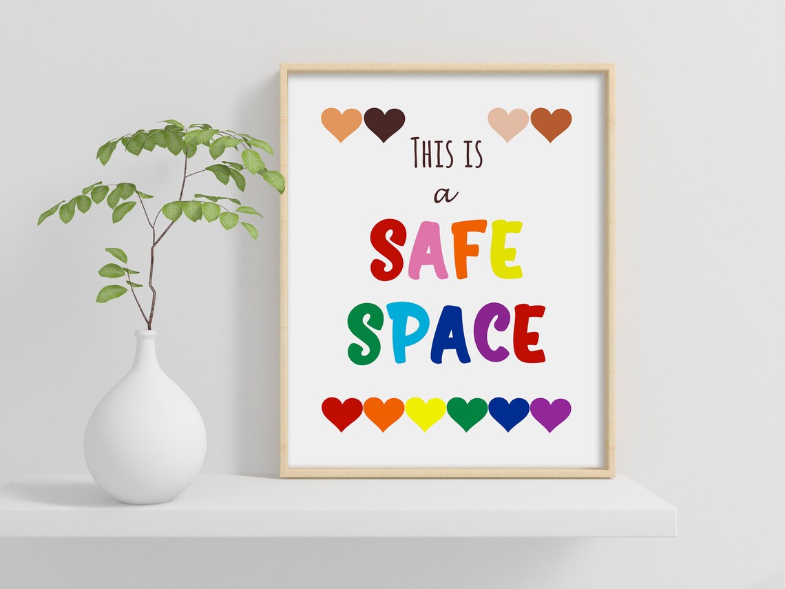 Safe Space Poster Classroom Decor Diversity Inclusion - Etsy