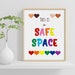 Safe Space Poster, Classroom Decor, Diversity, Inclusion, Therapy ...