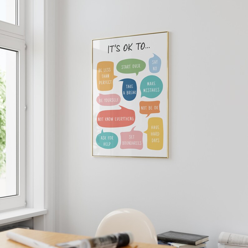 Its OK to Not Be OK, Its Okay Poster, School Counselor, Classroom ...