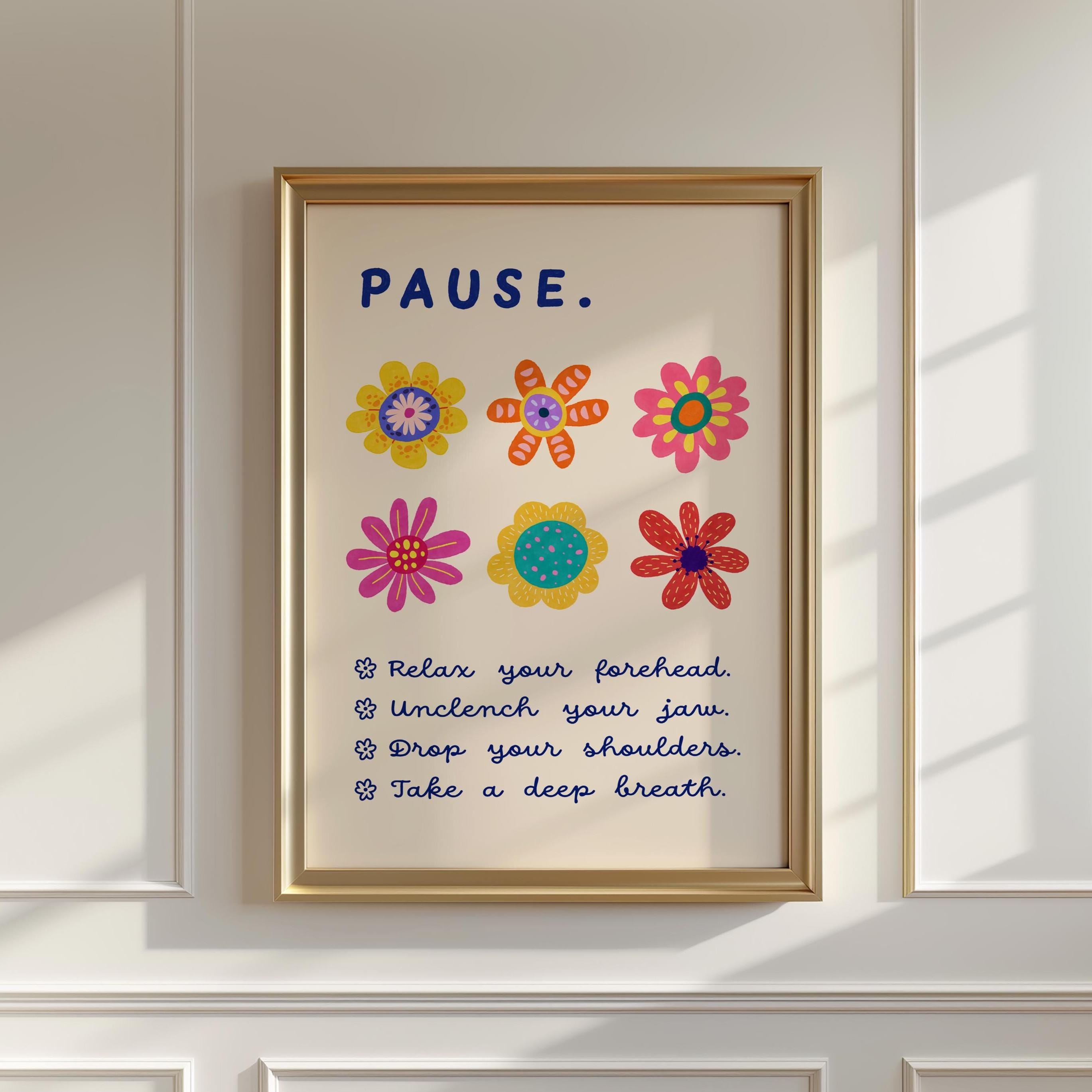 12 Mental Health Posters: Colorful Hand-drawn Inspirational Prints ...