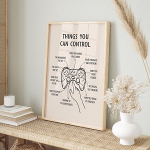 Things You Can Control Poster, Mental Health Wall Art, Therapy Office ...