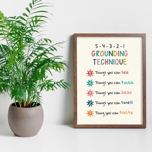Anxiety Grounding Technique, Grounding Poster, School Psychologist ...
