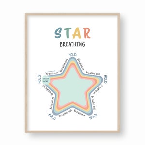 Breathing Exercises Mindfulness Breathing Poster Anxiety - Etsy