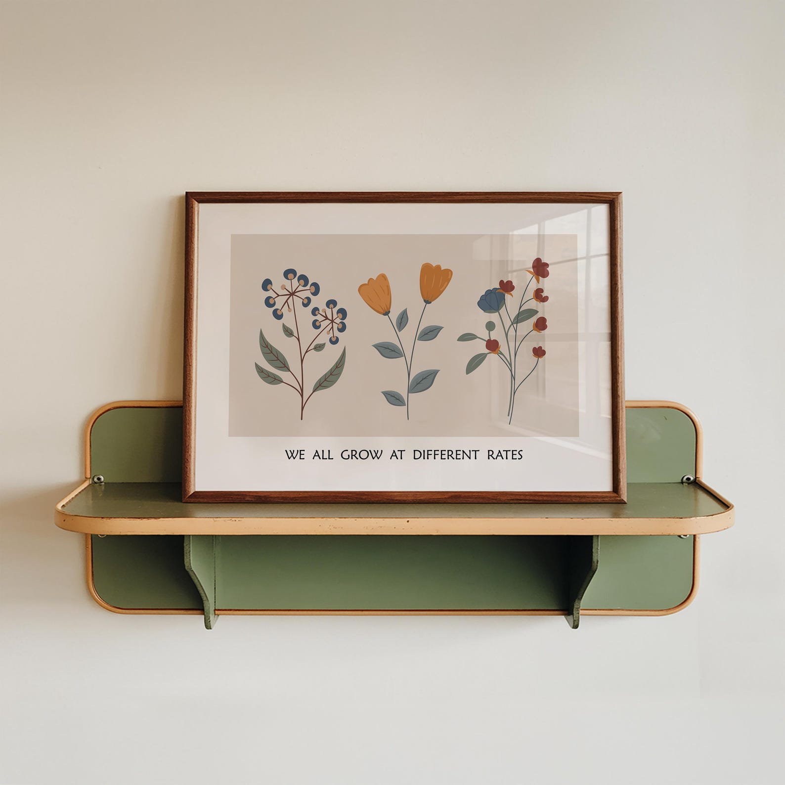 We All Grow at Different Rates, Mental Health Poster, Printable Wall ...