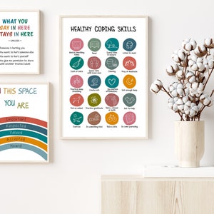 Set of 20 Prints for Therapy Office, Mental Health Poster Bundle ...