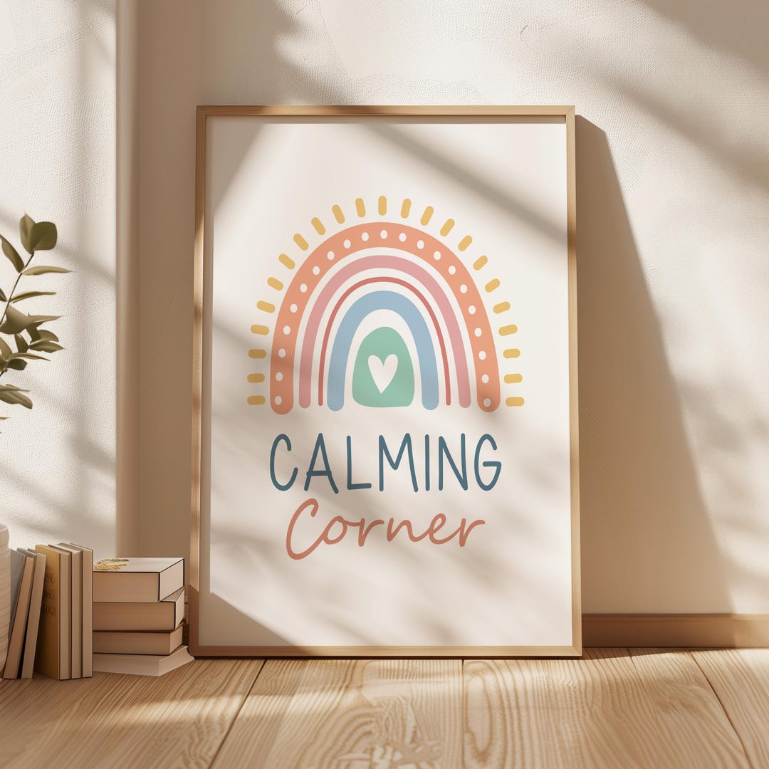 Calming Corner Poster, Calm Corner Sign, Kids Psychology, Calm Down ...
