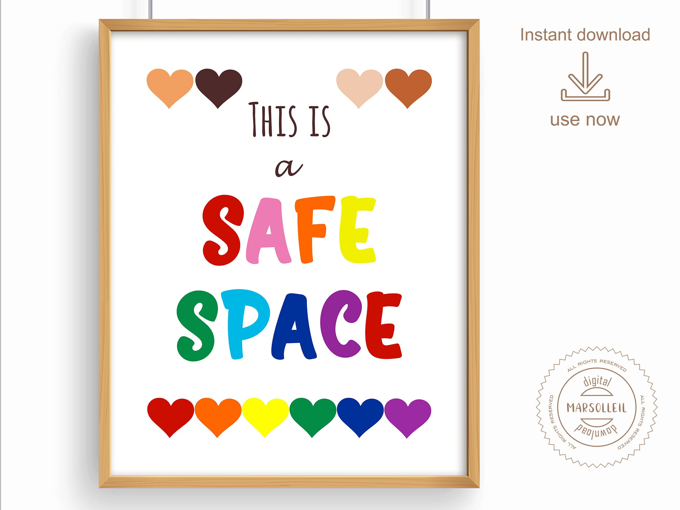 Safe Space Poster Classroom Decor Diversity Inclusion - Etsy