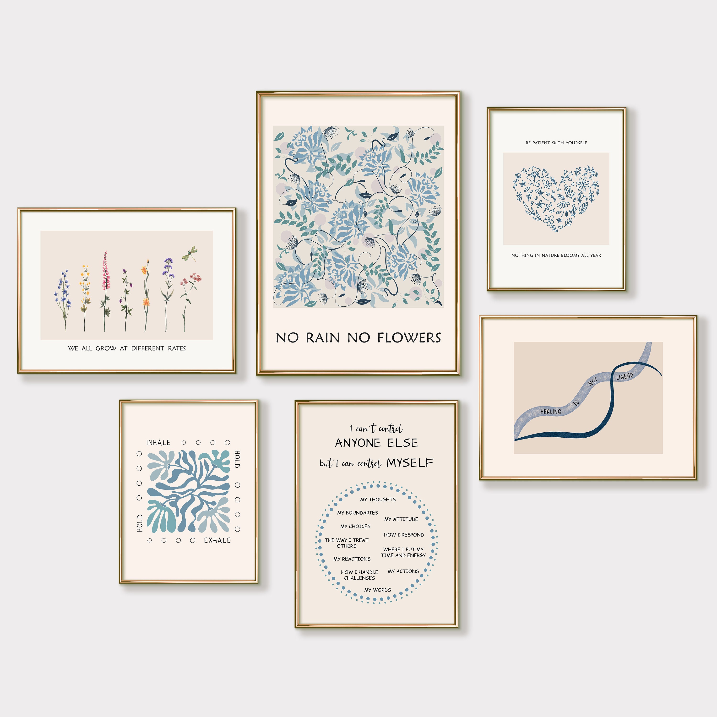 6 Mental Health Prints, Psychology Posters, Printable Wall Art for ...