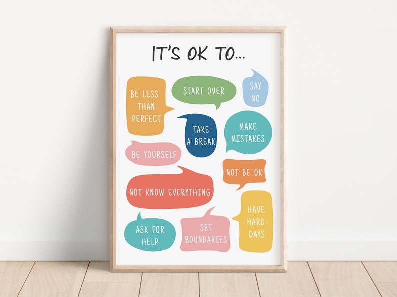 Its OK to Not Be OK, Its Okay Poster, School Counselor, Classroom ...
