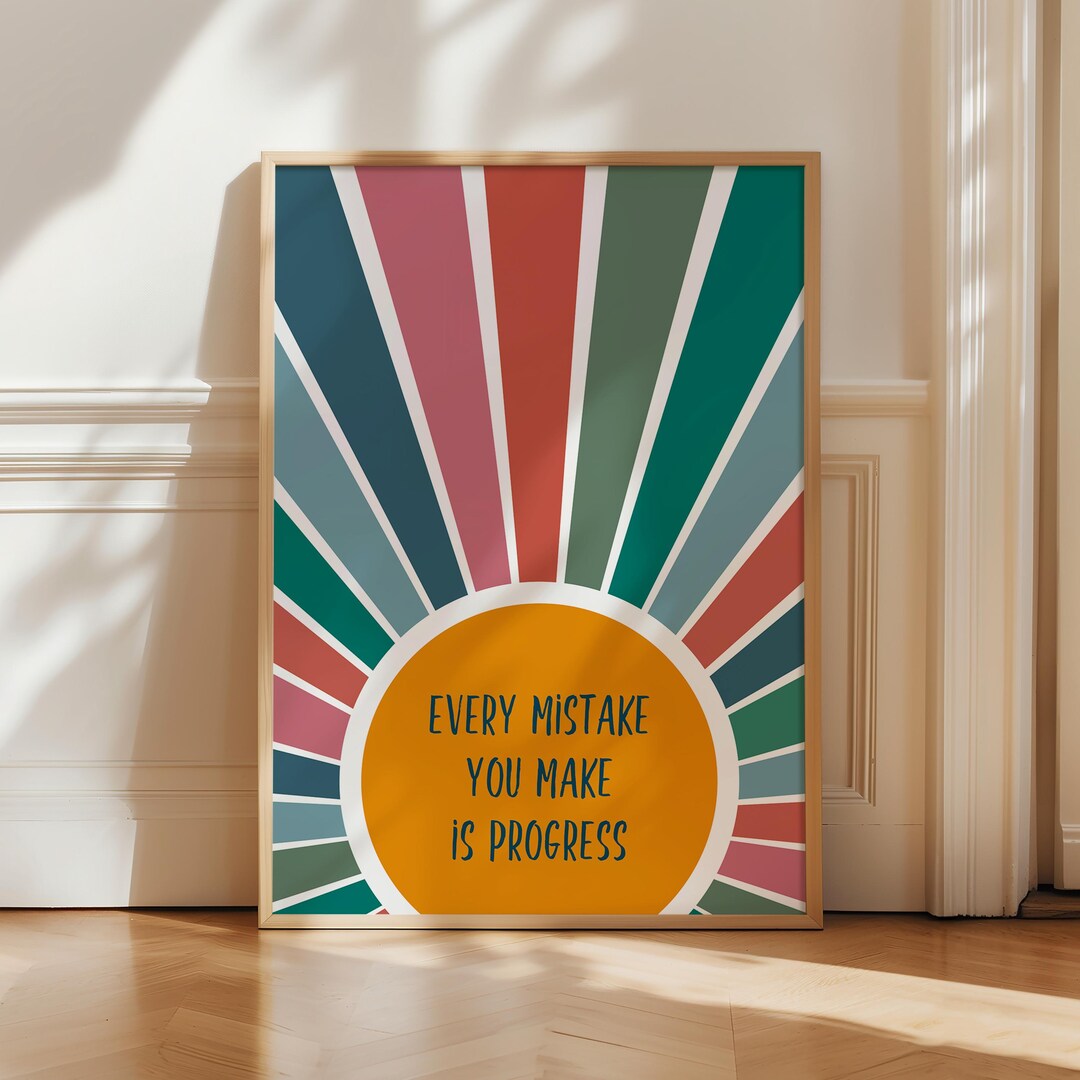 Growth Mindset Poster, Every Mistake You Make is Progress, Classroom ...